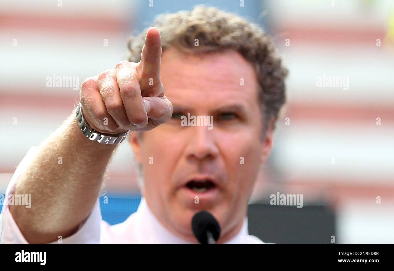 Cast member Will Ferrell speaks at a press conference for "The Campaign ...