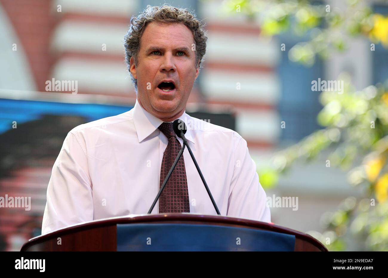 Cast member Will Ferrell attends a press conference for "The Campaign ...