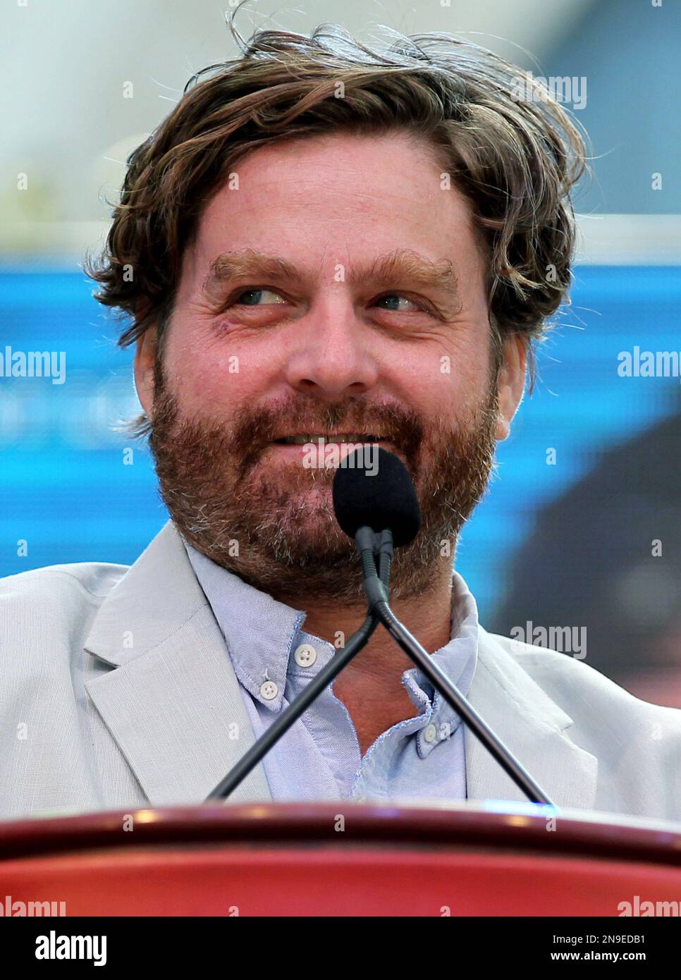 Cast member Zach Galifianakis attends a press conference for "The ...