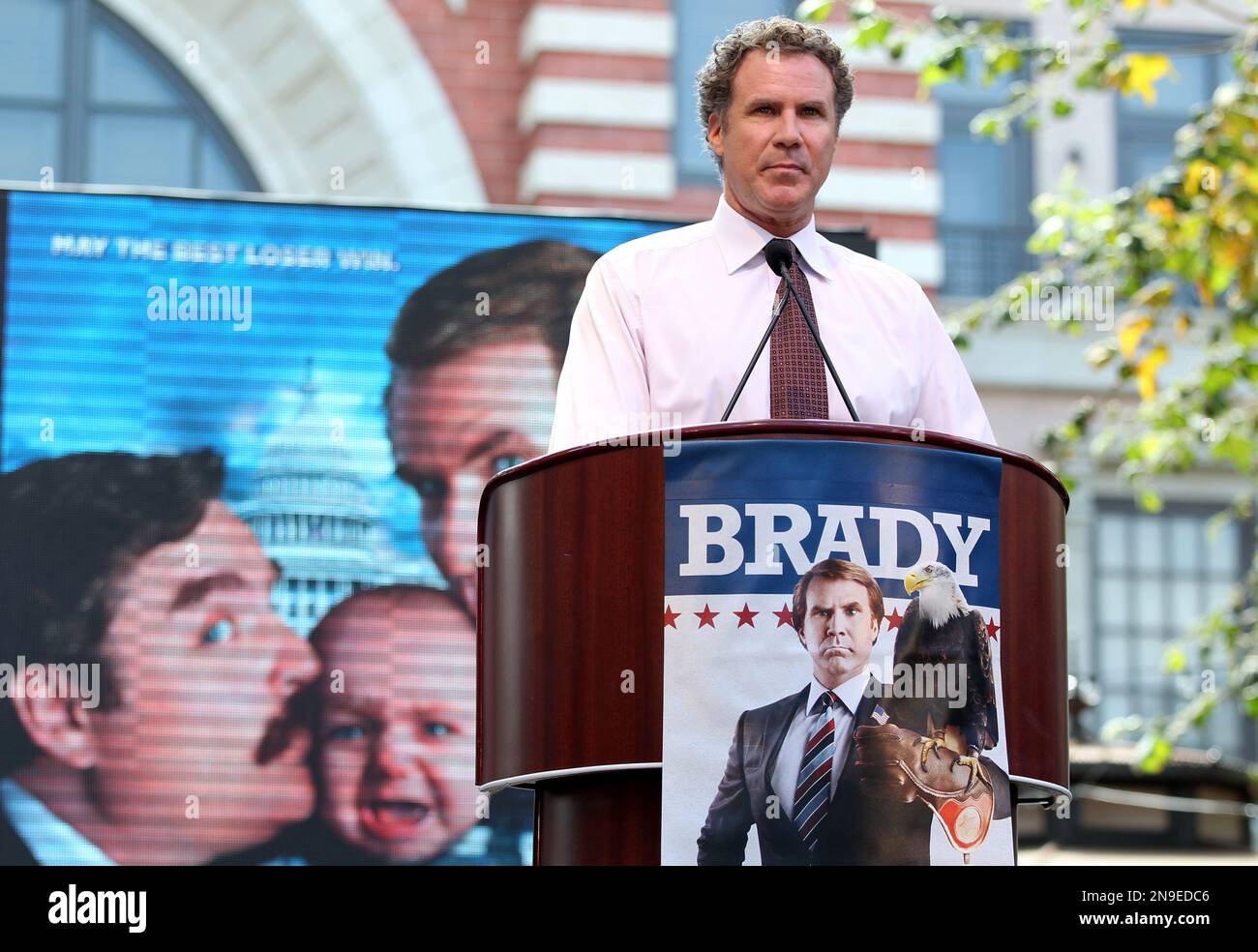 Cast member Will Ferrell attends a press conference for "The Campaign ...