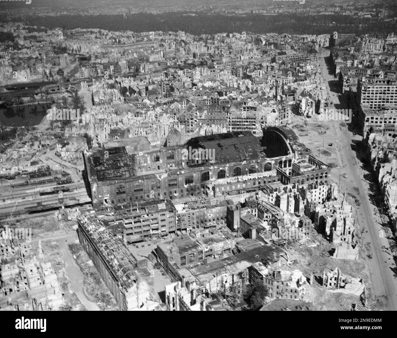 View of the old Reichstag building in Berlin, Germany on July 10, 1945 ...