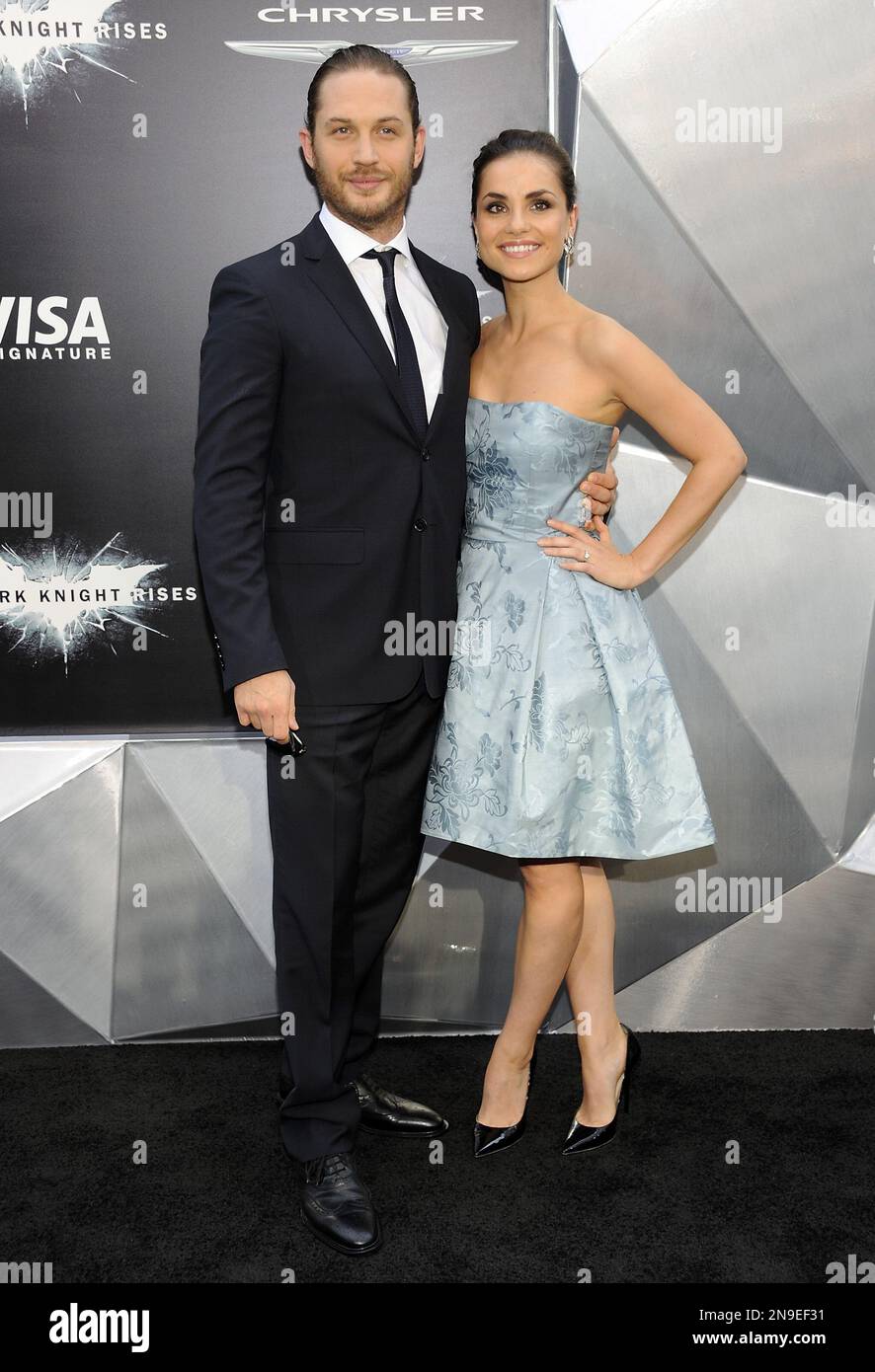 Actor Tom Hardy and girlfriend Charlotte Riley attend the world ...