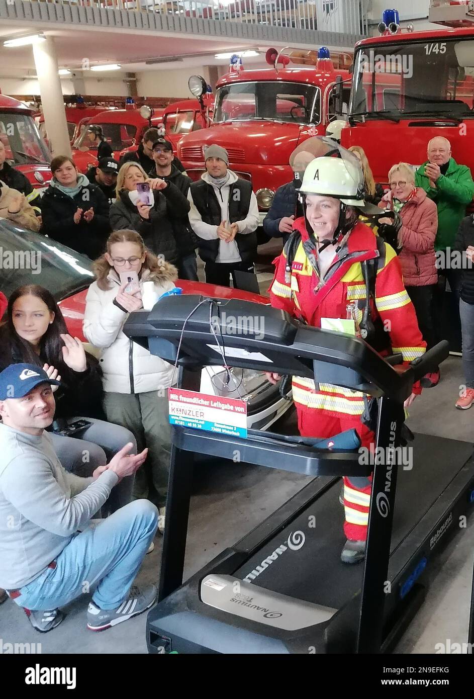 Winnenden, Germany. 12th Feb, 2023. RECROP - Firefighter and extreme ...