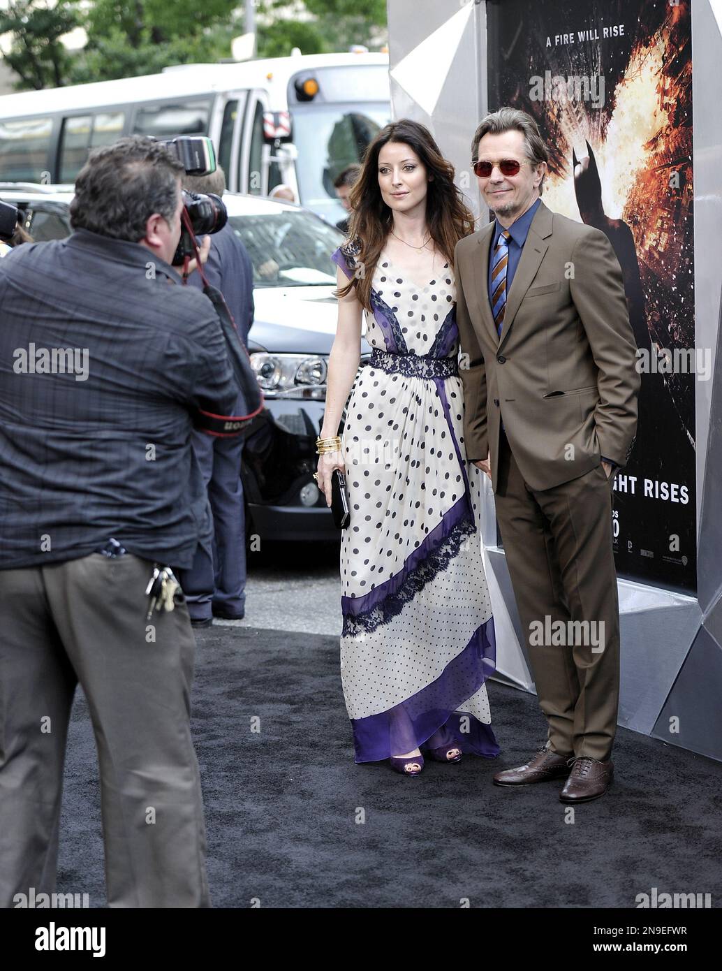 Actor Gary Oldman and wife Alexandra Edenborough attend the world ...