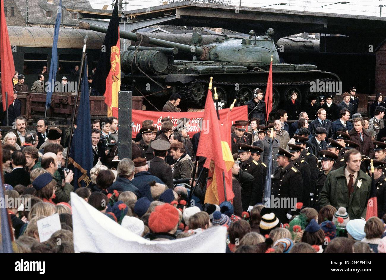 A Soviet tank division stationed in the historic East German town of ...