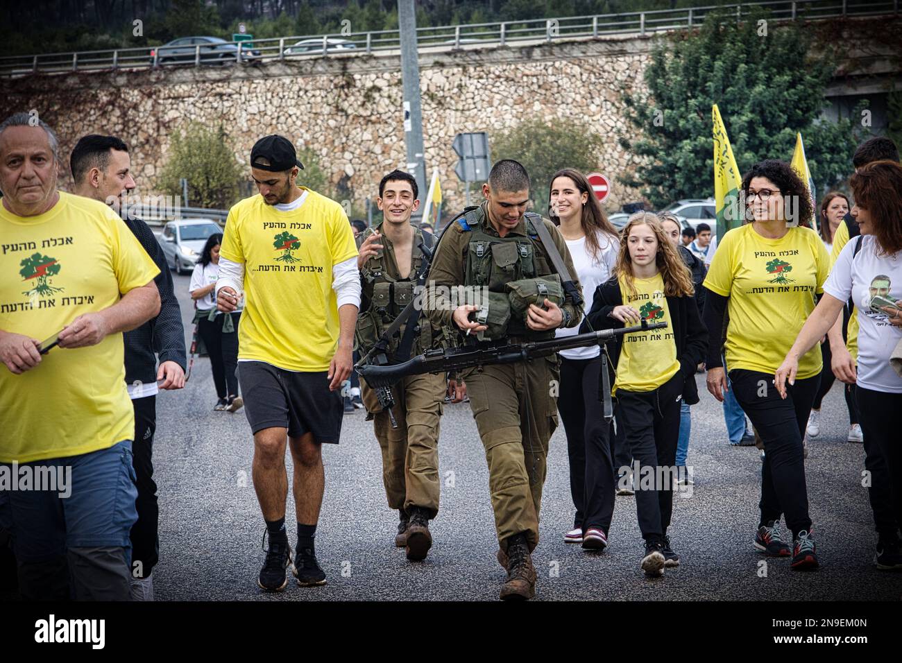 The Golani soldiers and citizens marching in the city of Golani ...