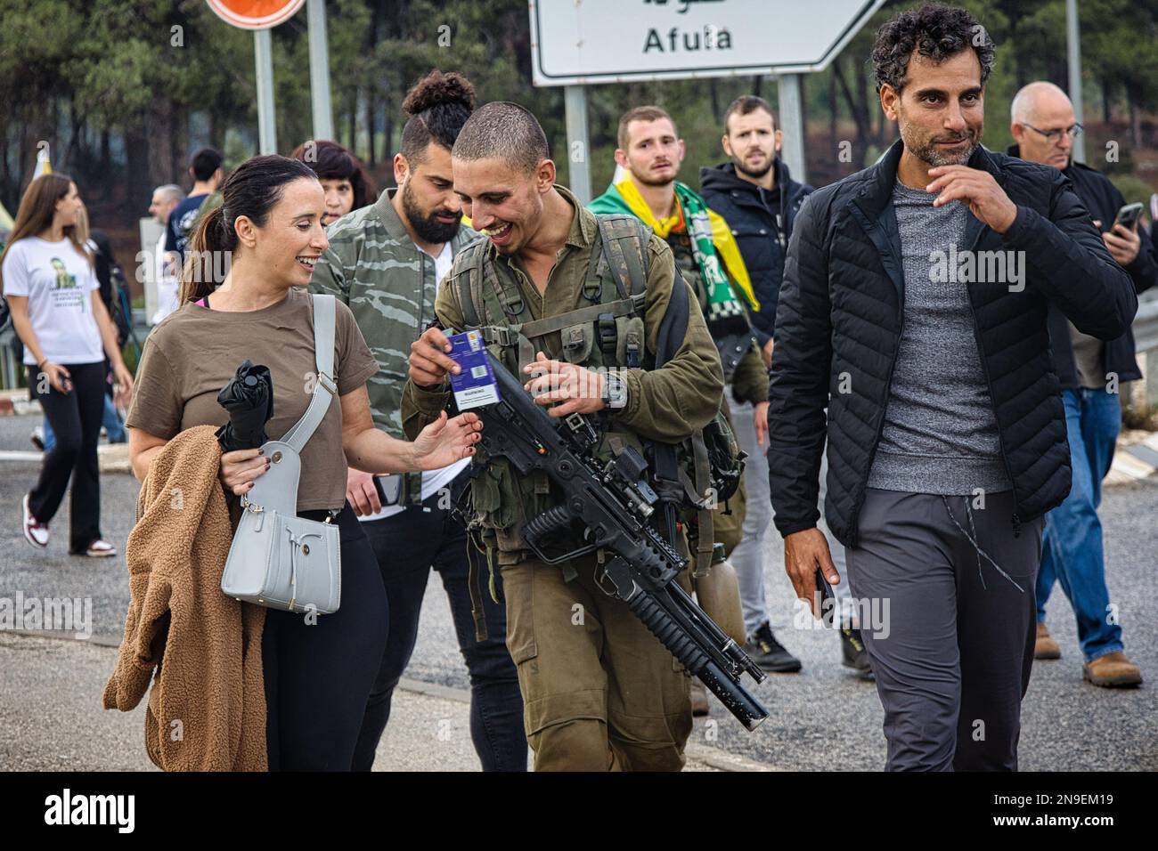 The Golani soldiers and citizens marching in the city of Golani ...