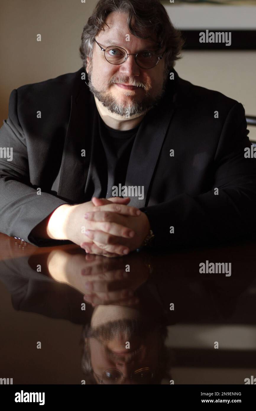 Director Guillermo del Toro, from the film "Pacific Rim", poses for a ...