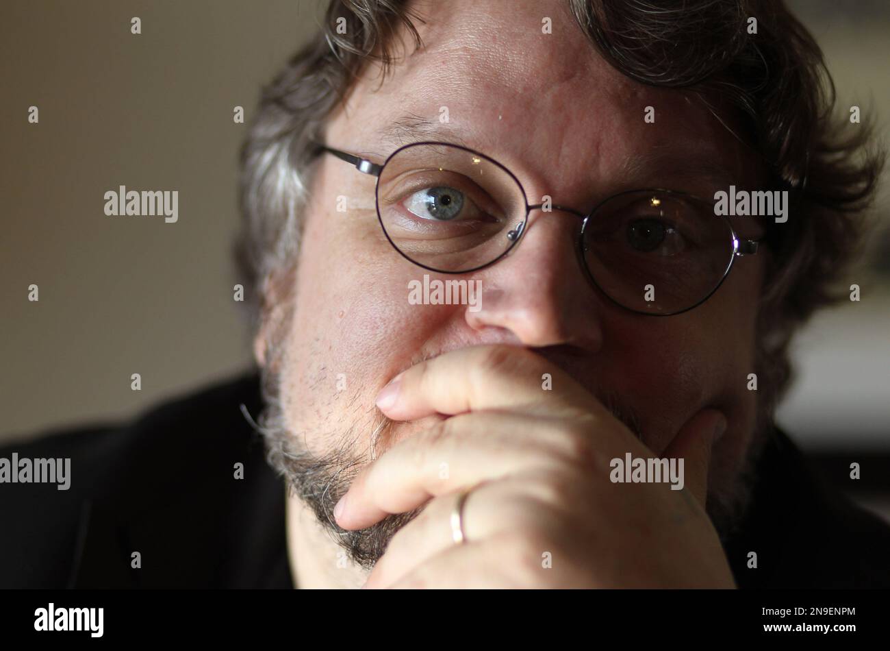 Director Guillermo del Toro, from the film "Pacific Rim", poses for a ...