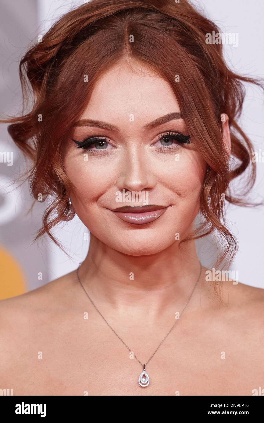 Elz the Witch poses for photographers upon arrival at the Brit Awards ...
