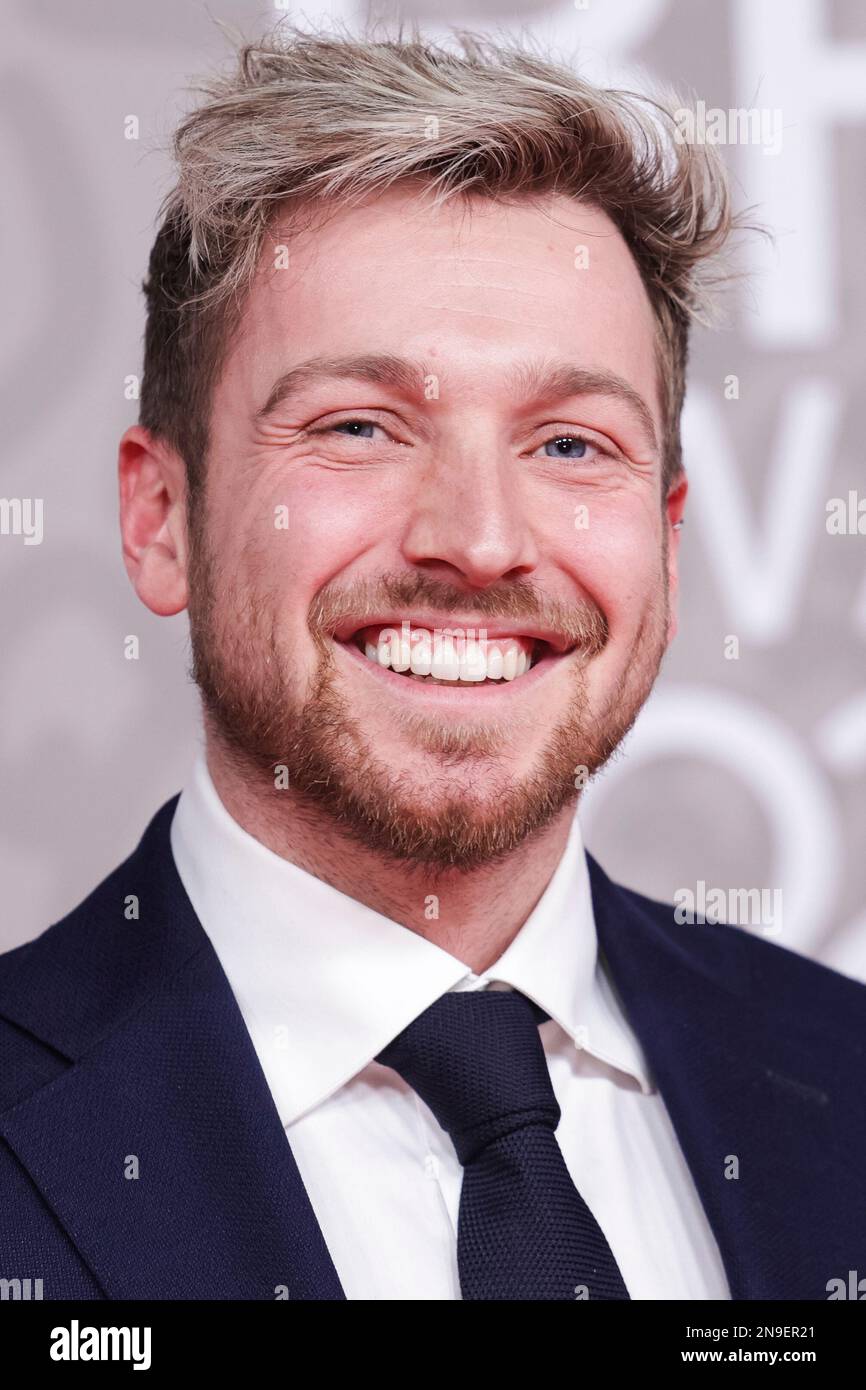 Sam Thompson poses for photographers upon arrival at the Brit Awards ...