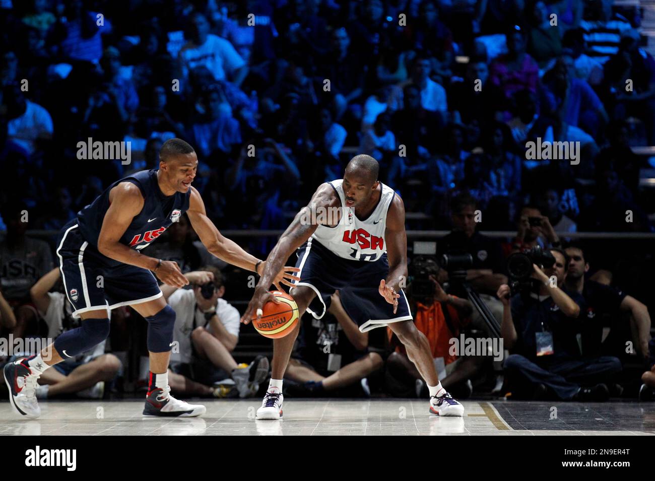USA Basketball Men's National Team guard Kobe Bryant (10) works against ...