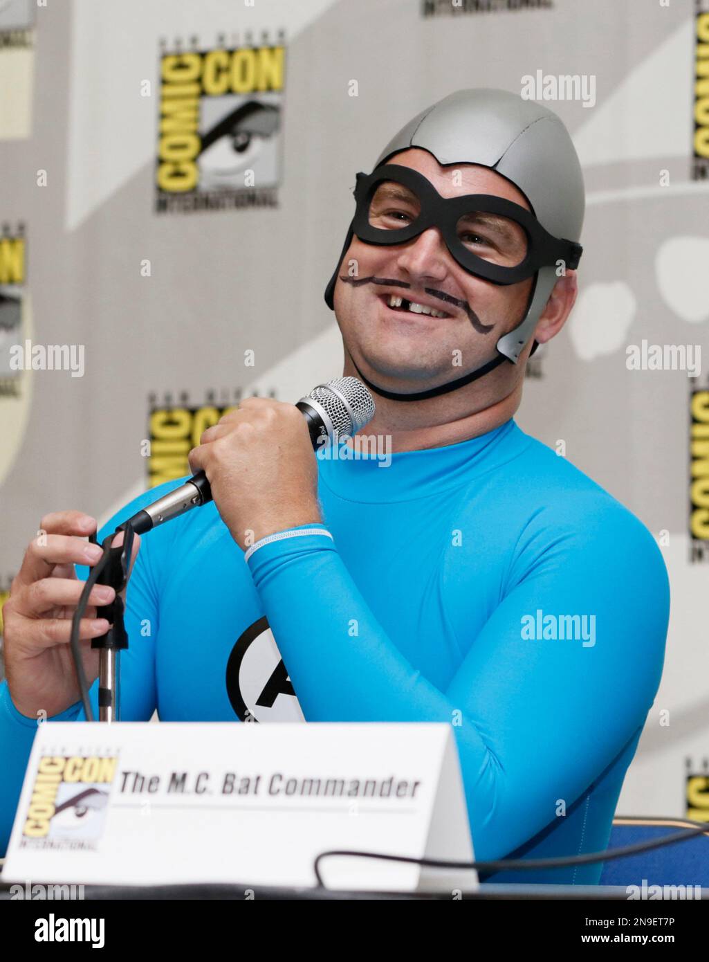 The M.C. Bat Commander of the band The Aquabats, participates in "The ...