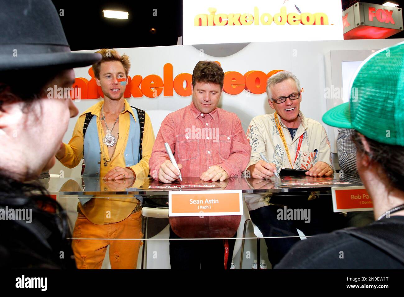 From the left, Teenage Mutant Ninja Turtles voices, actors Greg Cipes ...