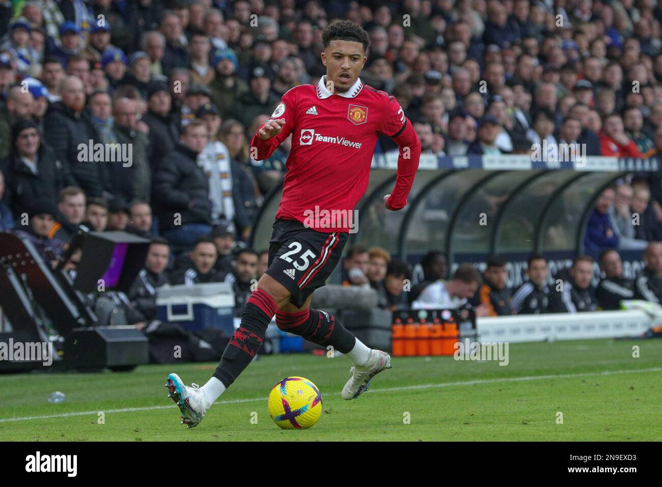Jadon Sancho #25 of Manchester United in action during the Premier ...