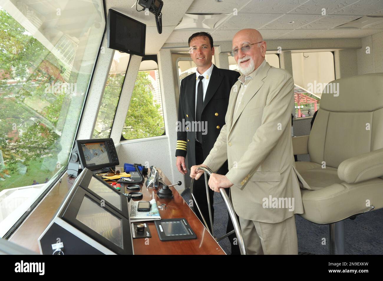 COMMERCIAL IMAGE - In this photo provided by Statue Cruises, actor ...