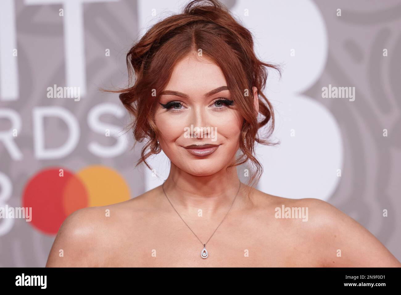 Elz the Witch poses for photographers upon arrival at the Brit Awards ...