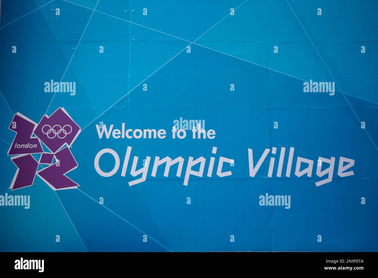 A welcome sign is seen by the entrance to the Olympic and Paralympic ...