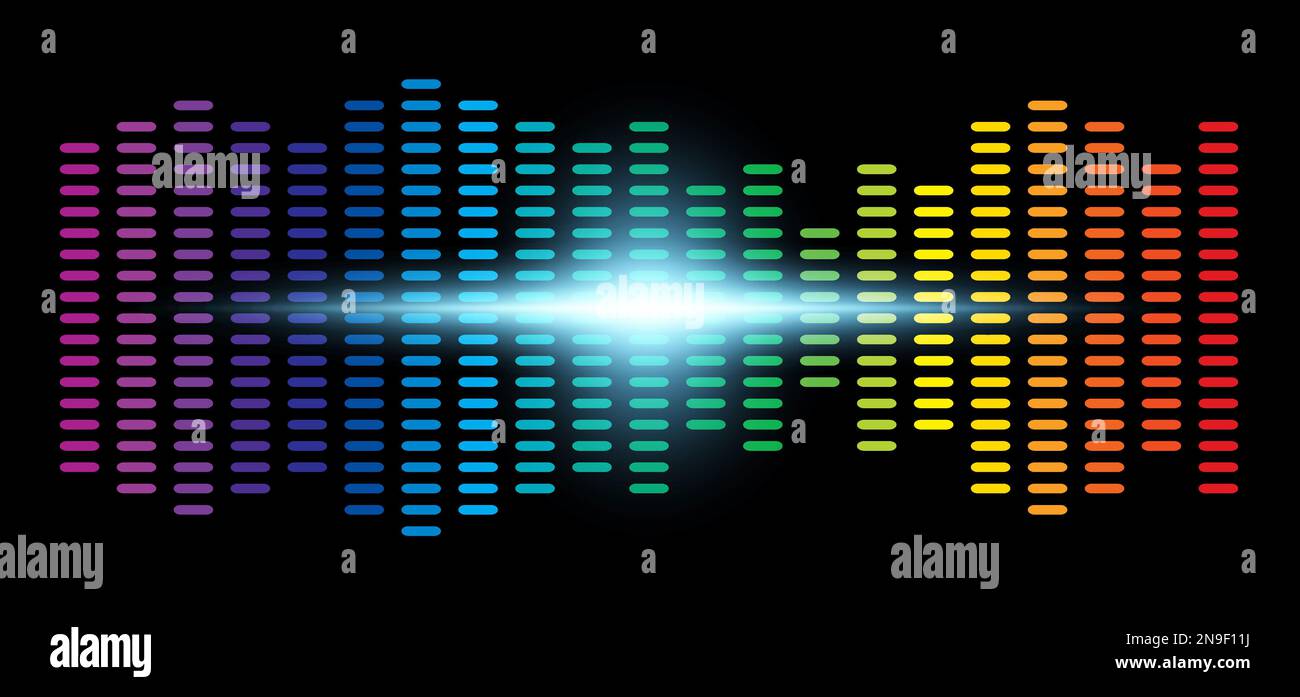 Digital equalizer or equaliser symbol. pulse musical. Music sound wave ...