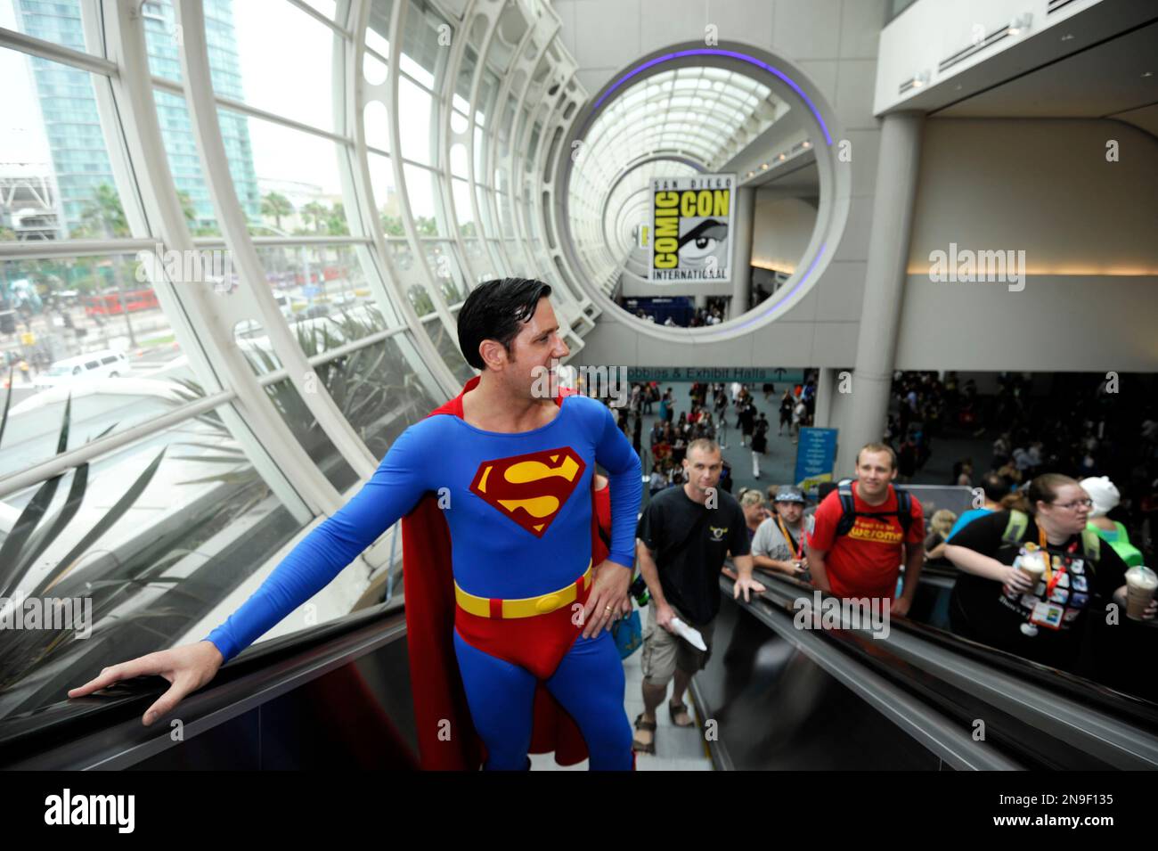 Costumed characters on the first day of the Comic-Con convention held ...