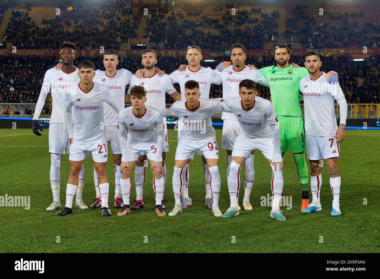 Via Del Mare stadium, Lecce, Italy, February 11, 2023, AS Roma Team ...