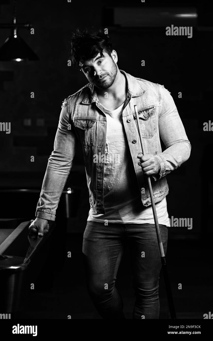 Pool game Black and White Stock Photos & Images - Alamy