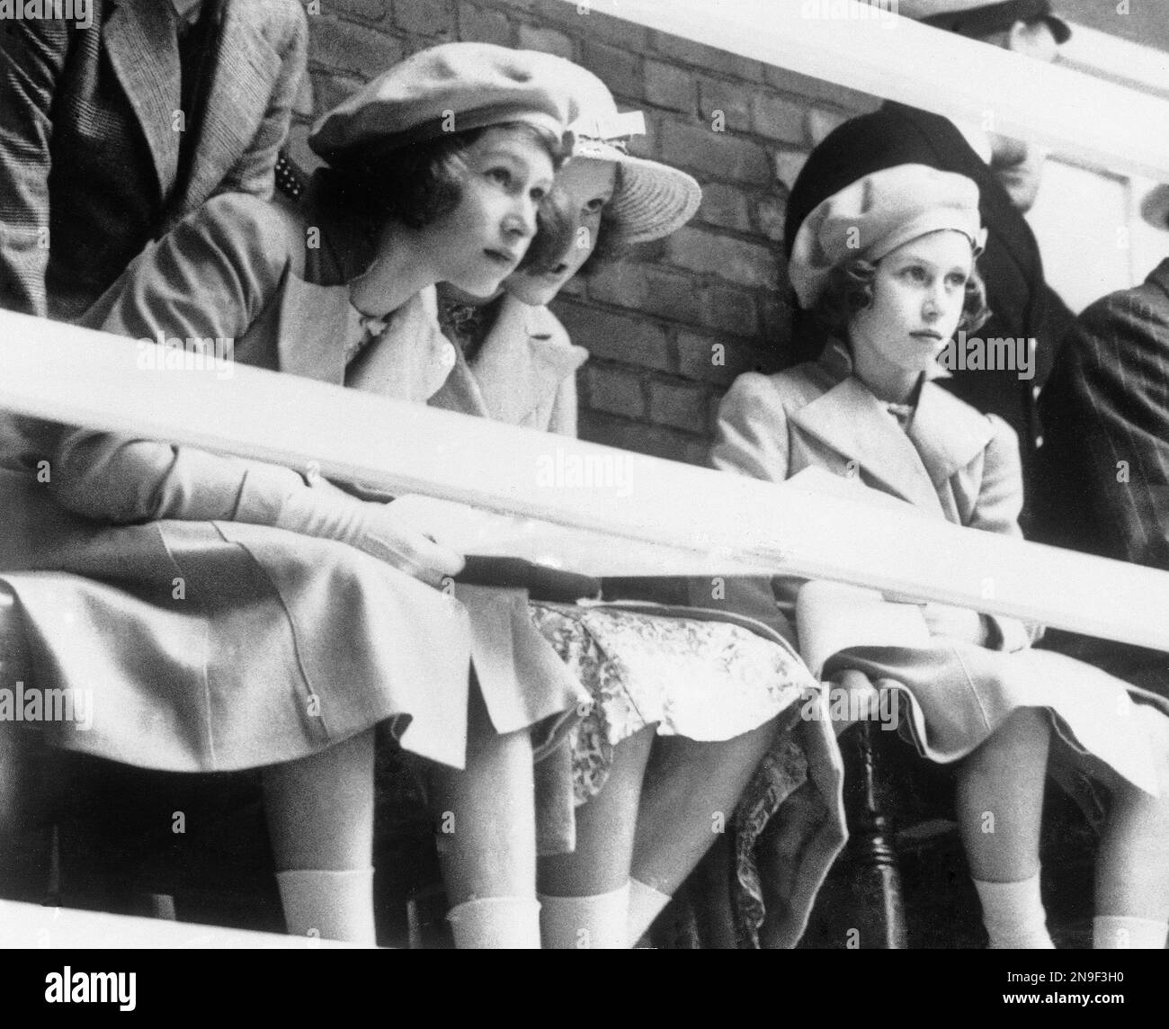 Britain's Princess Elizabeth, left, and Princess Margaret, right, both ...