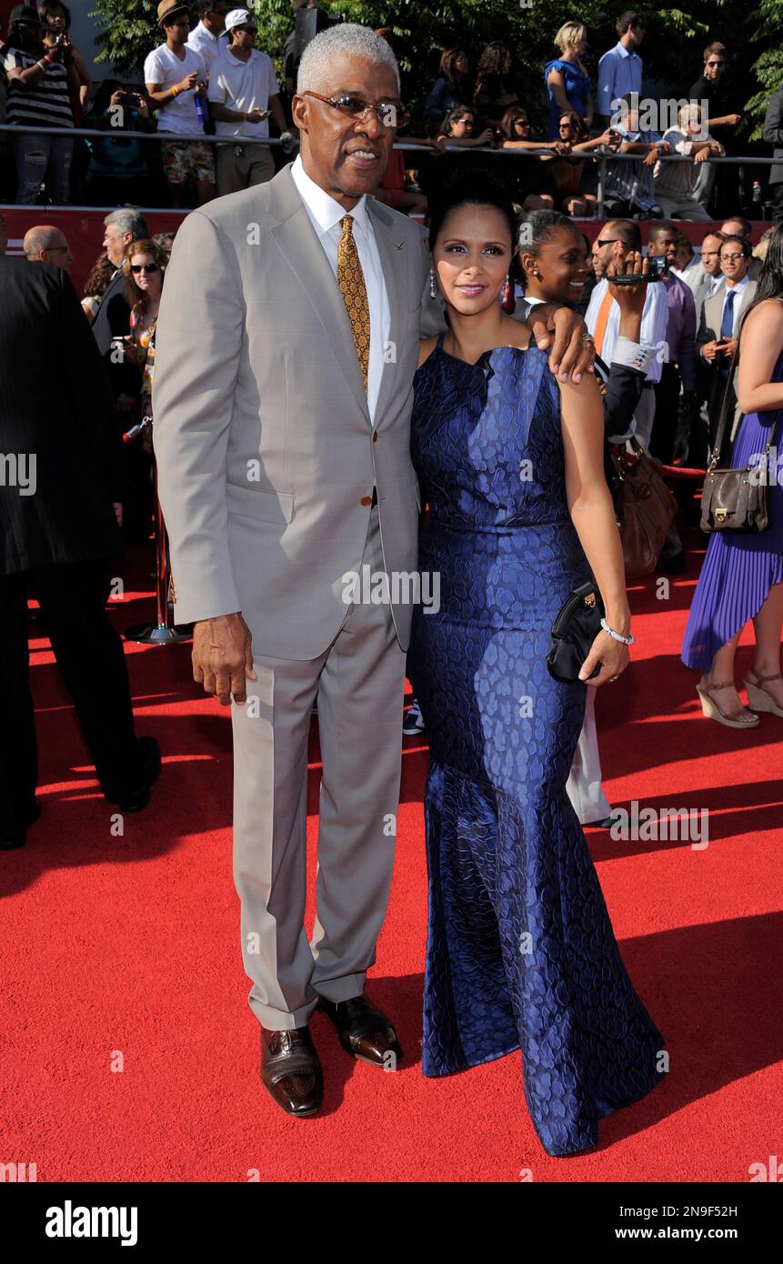 Hall of Fame basketball player Julius Erving, left, and Dorys Madden ...