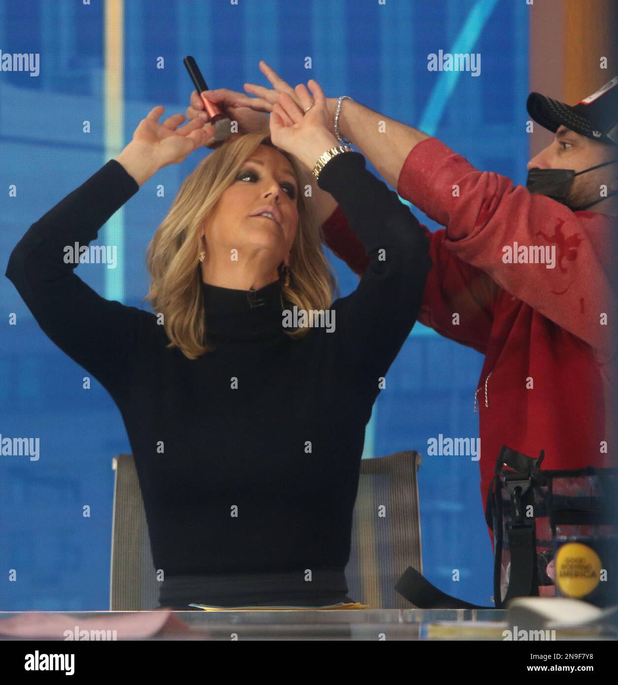 ‘Good Morning America’ cast seen on set. -PICTURED: Lara Spencer ...