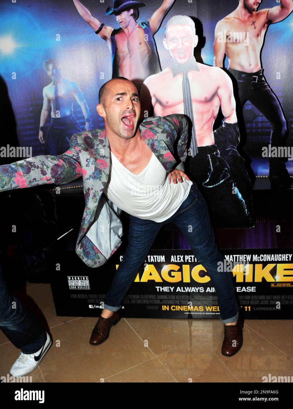 Louis Spence arrives at the Magic Mike Premiere at the Mayfair Hotel on ...