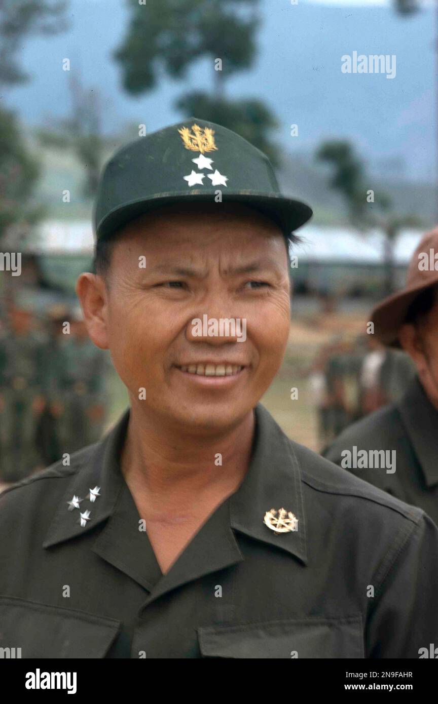 Gen. Vang Pao, leader of CIA-supported Hmong Army in Laos is shown, Oct ...