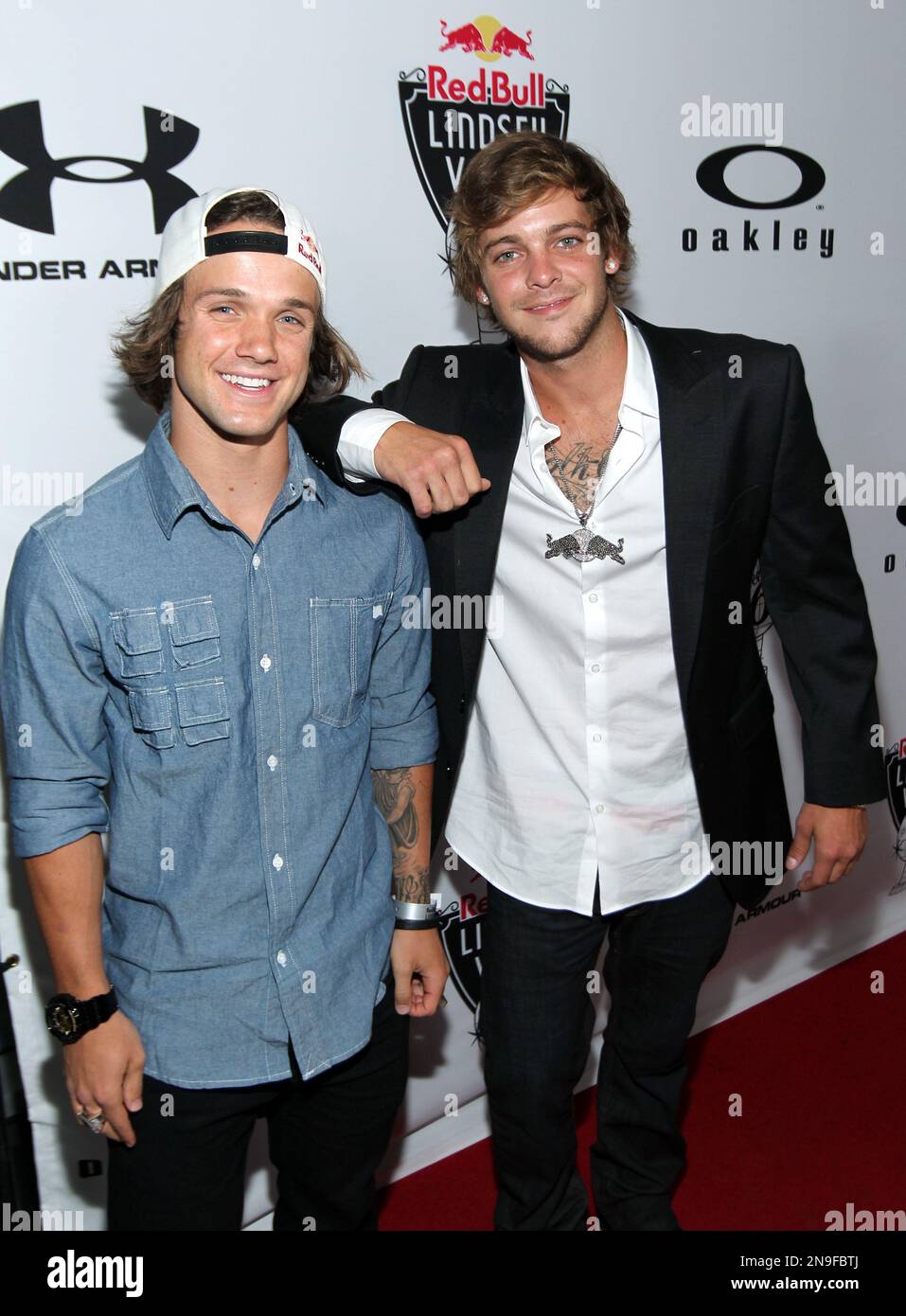 COMMERCIAL IMAGE - Skateboarder Ryan Sheckler, right, and snowboarder ...
