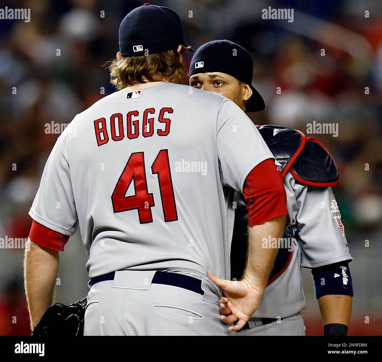 St. Louis Cardinals pitcher Mitchell Boggs and catcher Tony Cruz talk ...