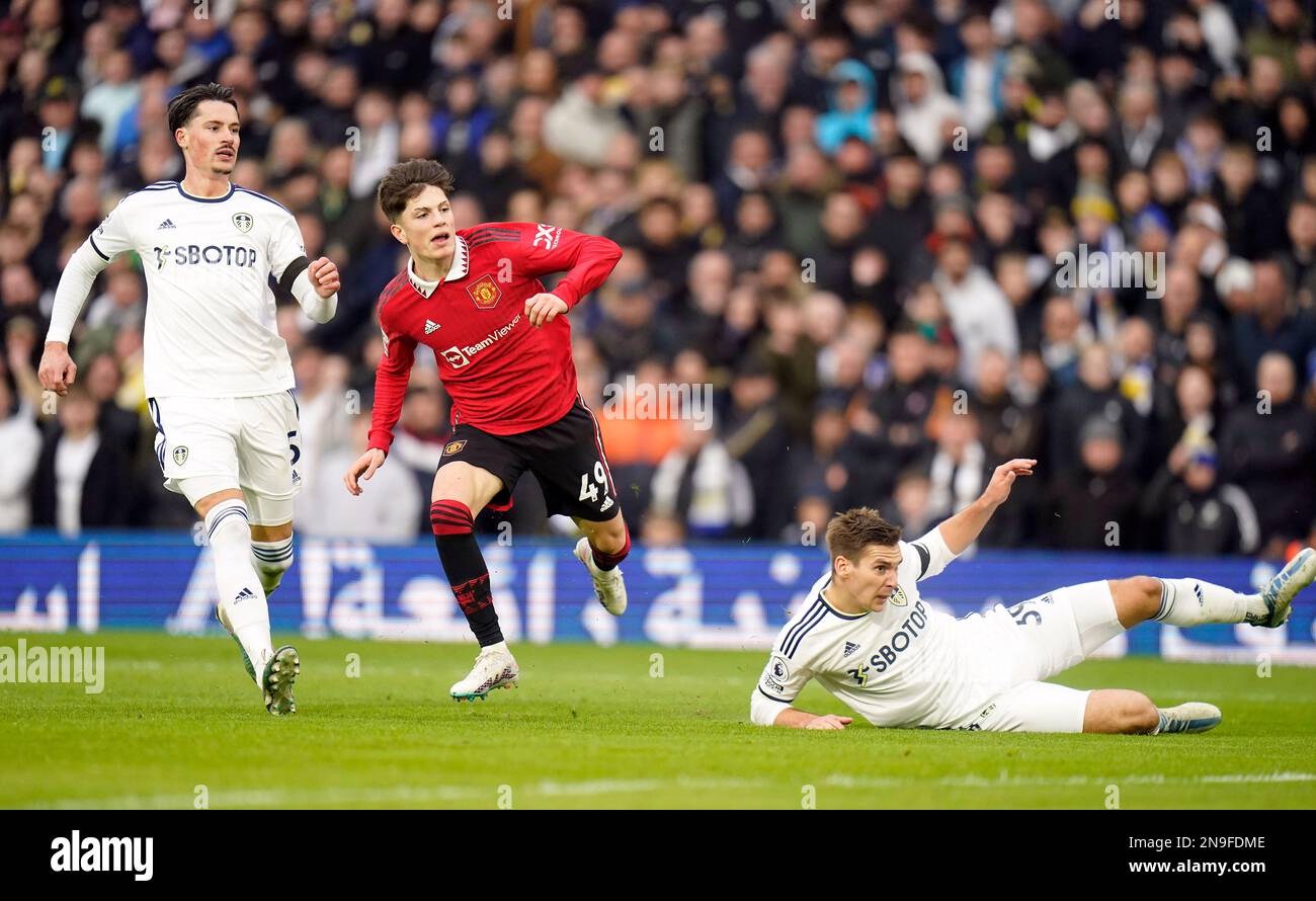 Manchester United's Alejandro Garnacho scores their side's second goal ...
