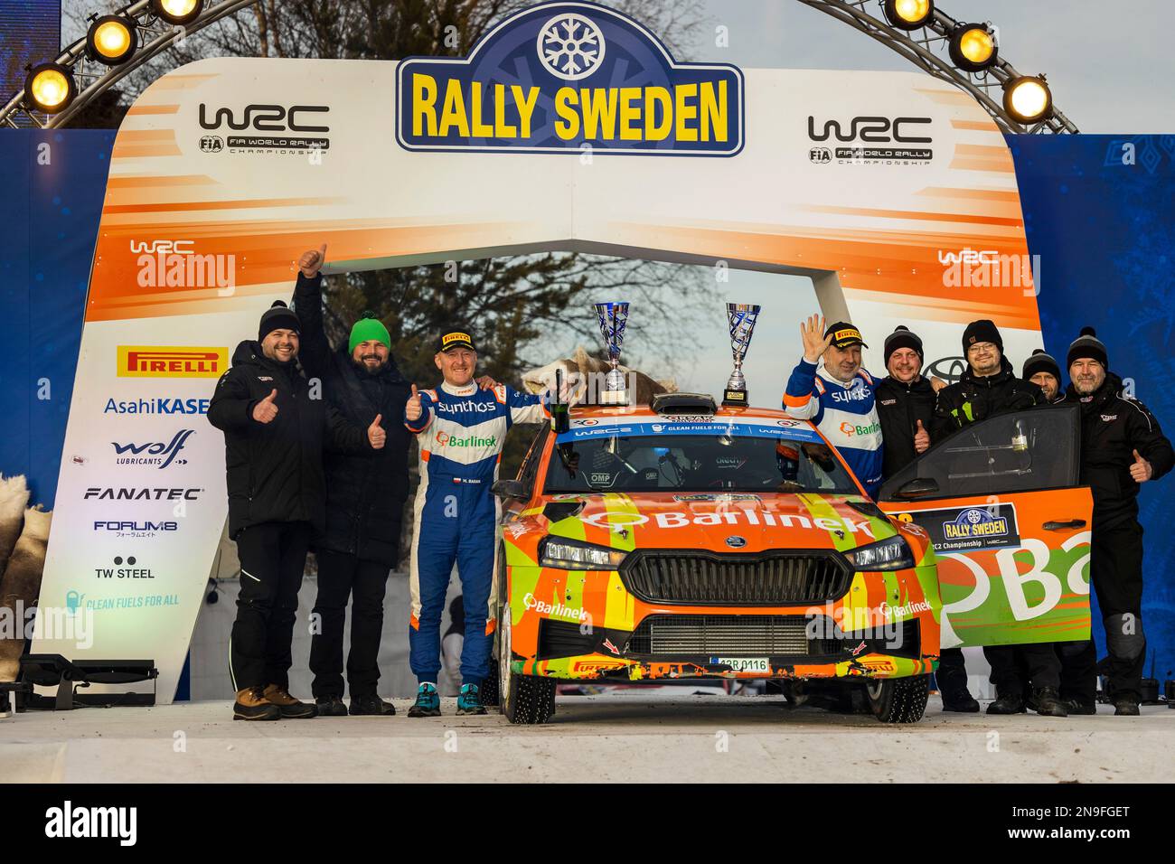 podium, portrait during the Rally Sweden 2023, 2nd round of the 2023 ...