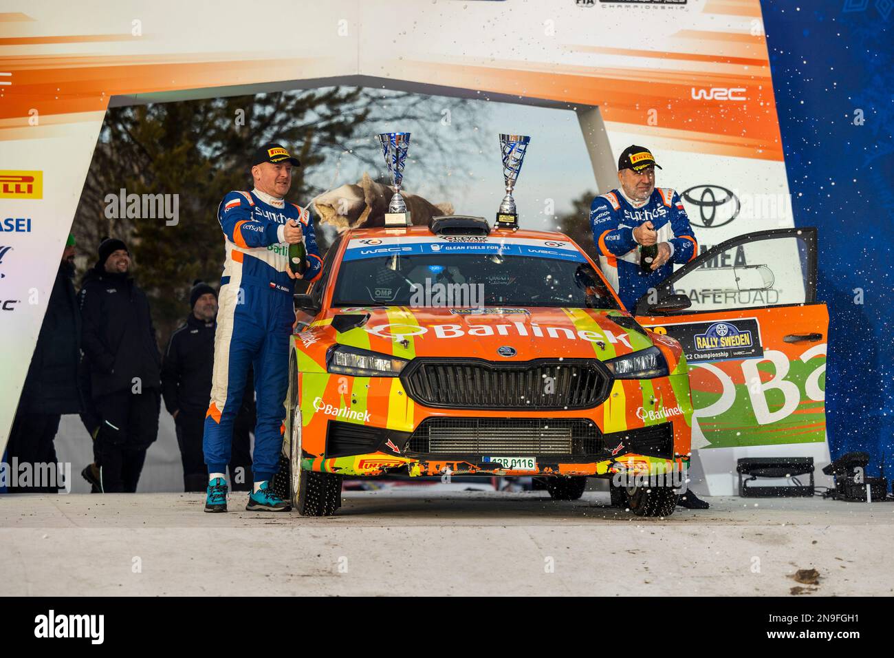podium, portrait during the Rally Sweden 2023, 2nd round of the 2023 ...