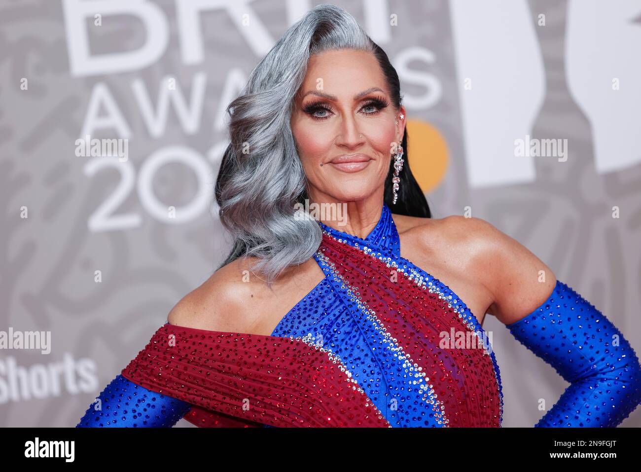 Michelle Visage poses for photographers upon arrival at the Brit Awards ...