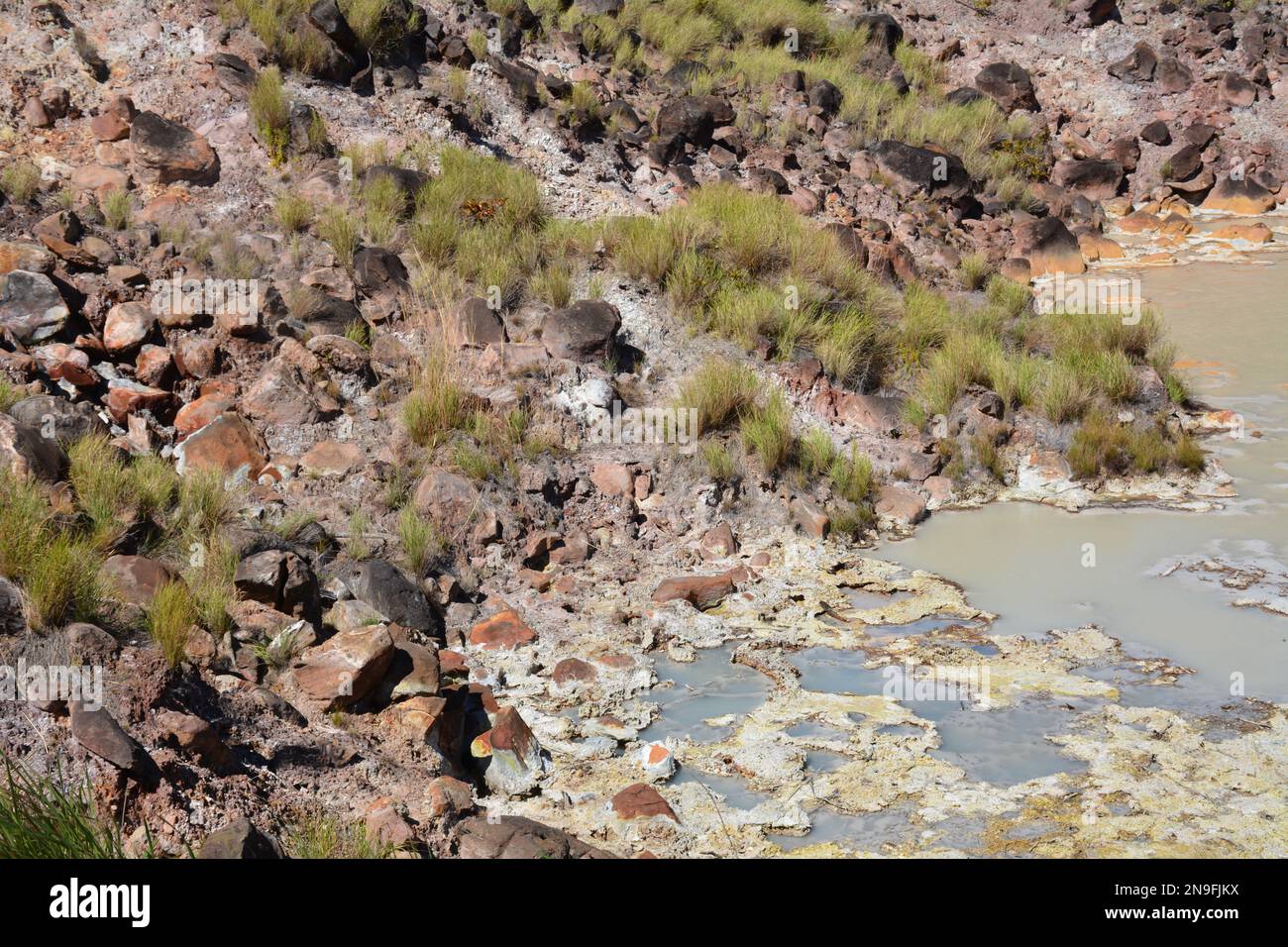 Volcano lava mud pools at Ricon Volcano National Park, Guanacaste ...