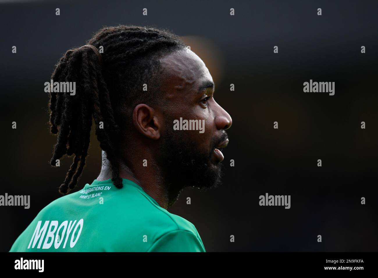 Virton's Illombe Mboyo looks on during a soccer match between RE Virton ...