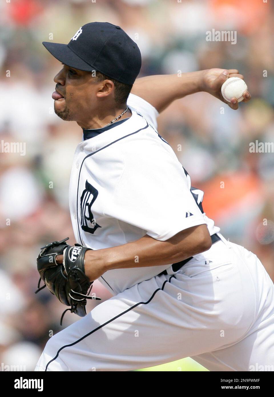 Detroit Tigers pitcher Octavio Dotel delivers against the Minnesota ...
