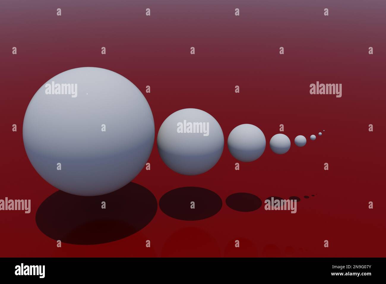 White plastic spheres - 3d model Stock Photo - Alamy