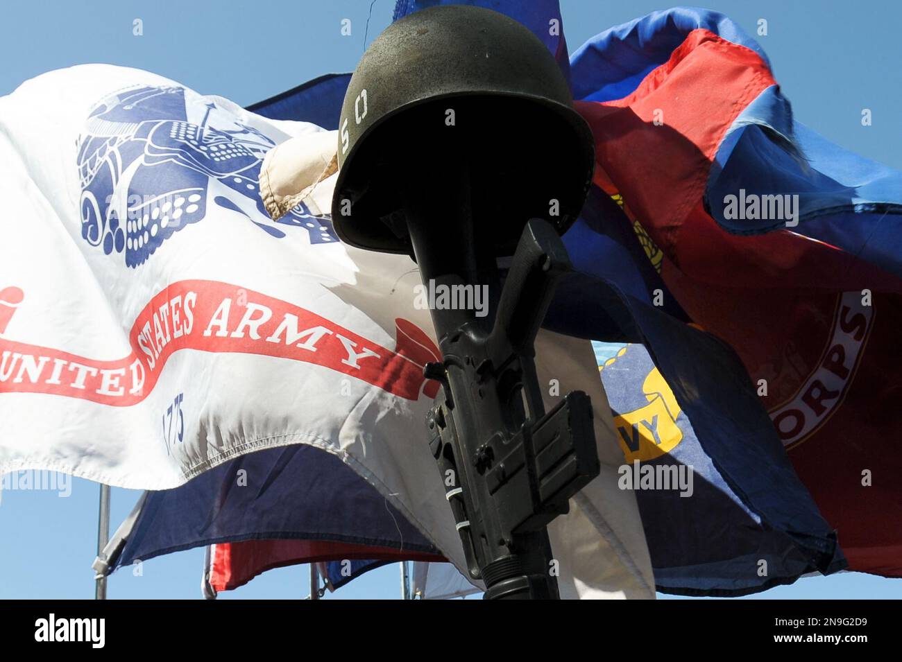 July 4, 2012 - A Fallen Soldier Battle Cross on display in the float of ...