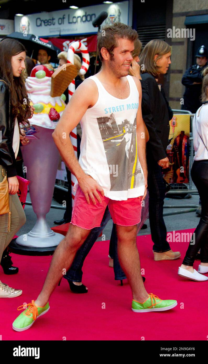 U.S blogger Perez Hilton arrives on the red carpet at a central London ...