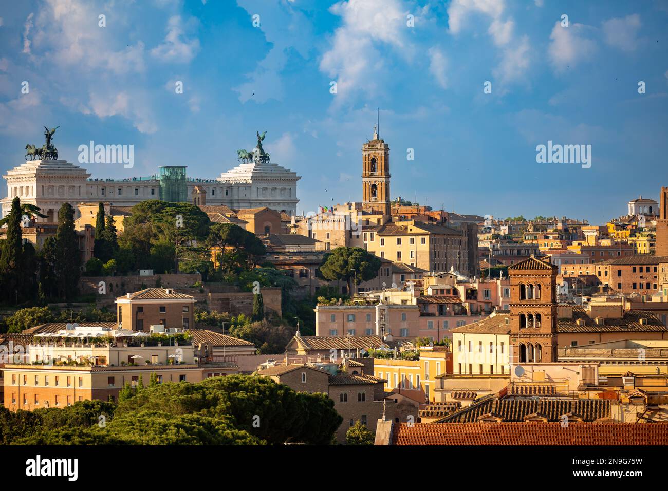 Rome skyline, Italy, Europe. Cityscape and skyline of Rome, scenic view ...