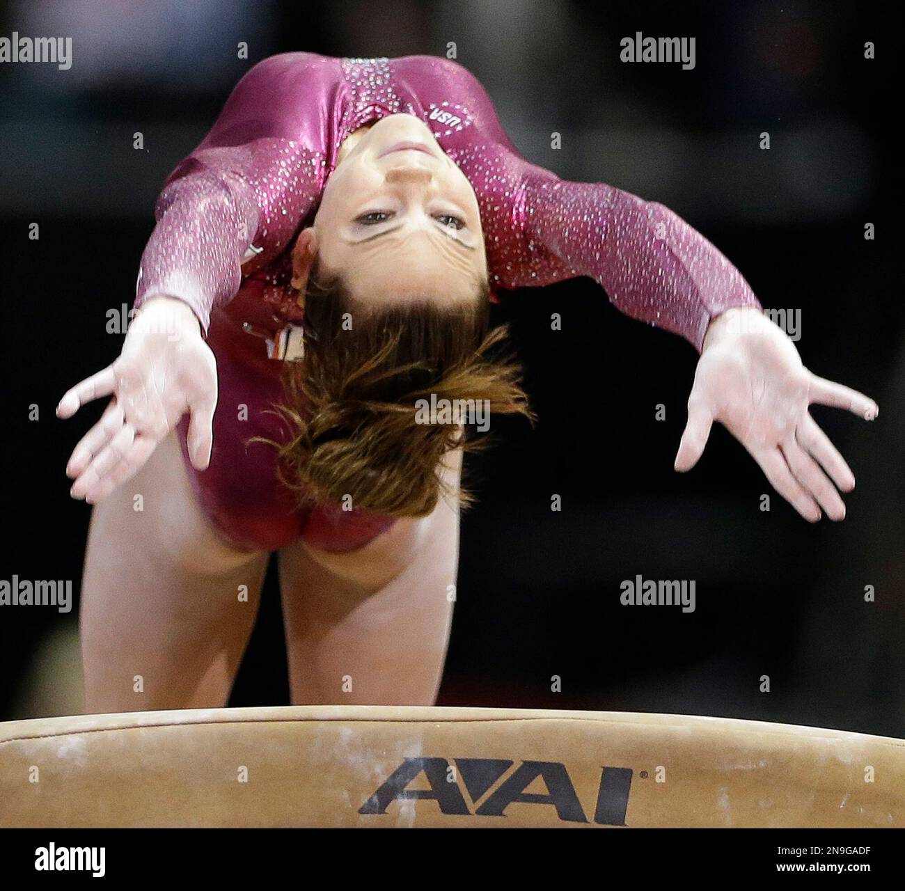 McKayla Maroney competes on the vault during the final round of the ...