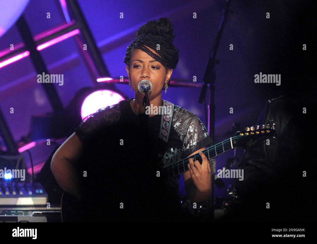 Jennah Bell performs at the BET Awards on Sunday, July 1, 2012, in Los ...