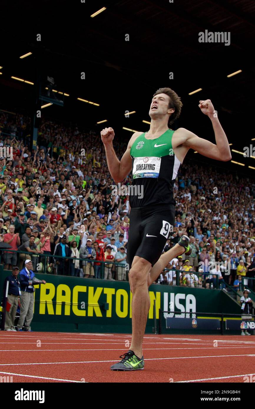 Andrew Wheating reacts after the men's 1500 meter at the U.S. Olympic ...