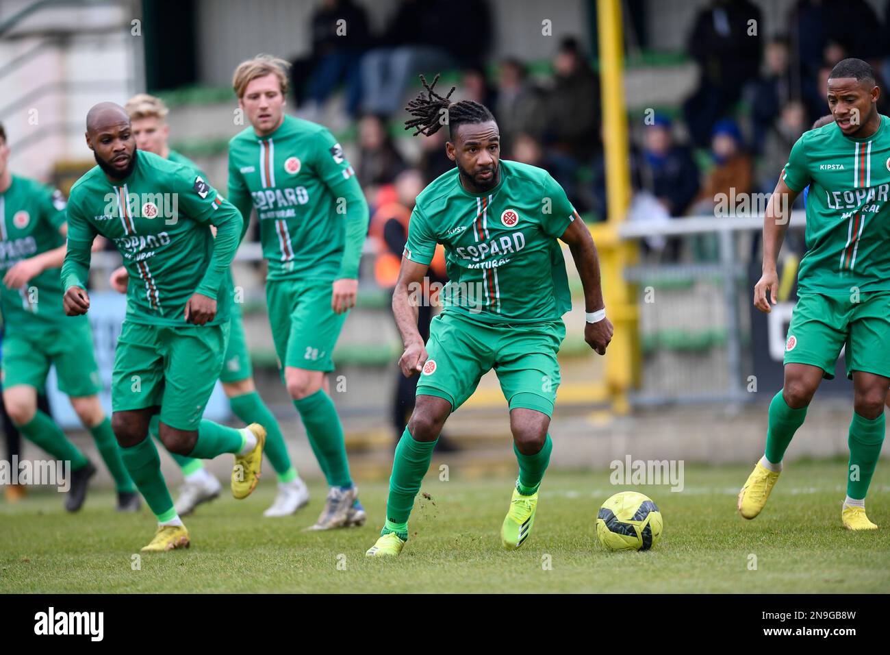 Virton's Illombe Mboyo controls the ball during a soccer match between ...