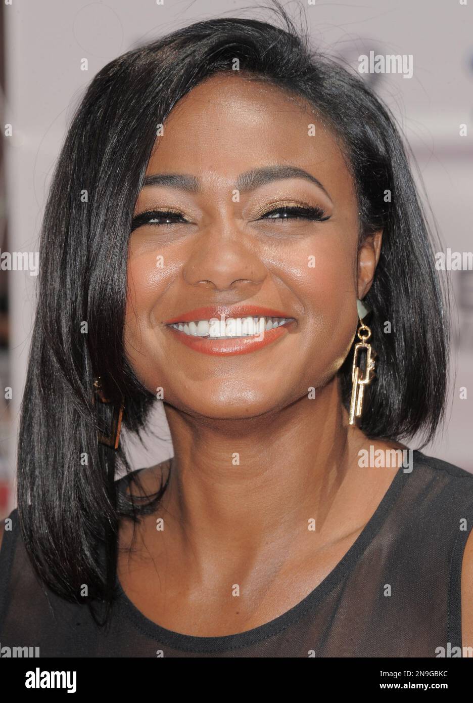 Tatyana Ali arrives at the BET Awards on Sunday, July 1, 2012, in Los ...