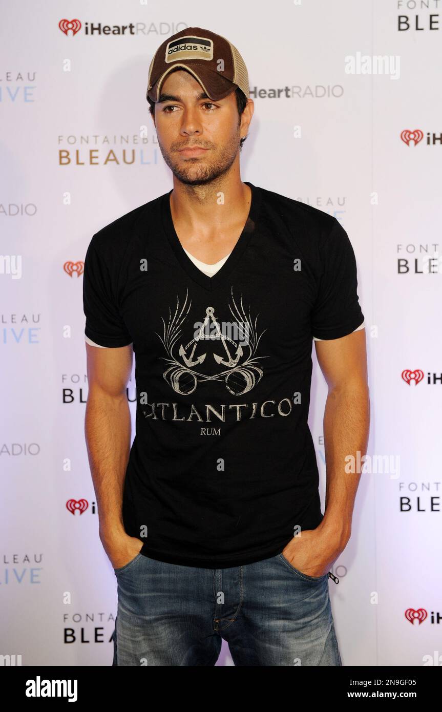 MIAMI BEACH, FL: Enrique Iglesias appears during the IHeartRadio ...